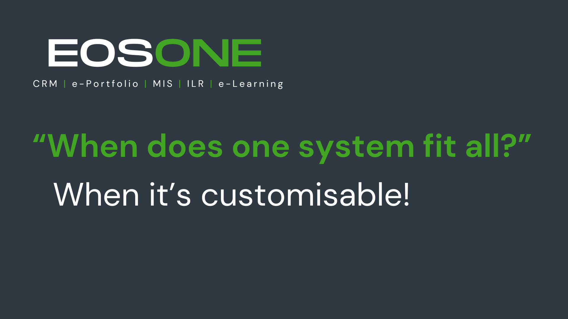 One For All - Eos Learn