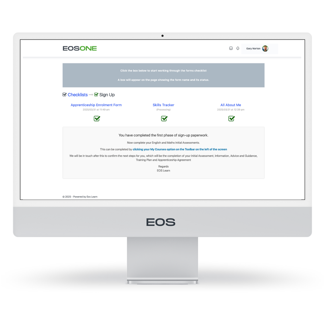 Eos Apprenticeship Management System - Eos Learn